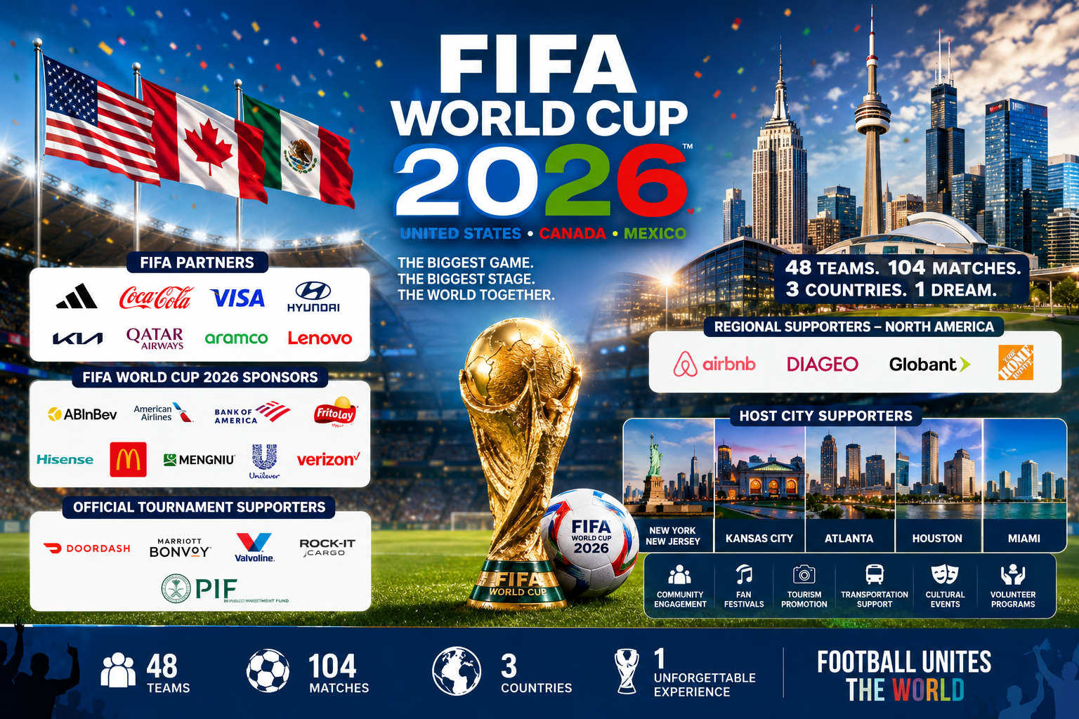 2026 FIFA World Cup Sponsors and Host City Supporters - News A Track